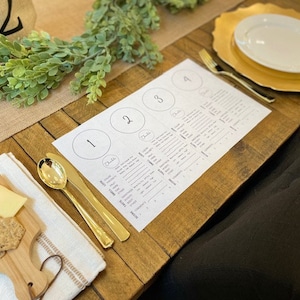 Wine Tasting Placemats Party Kit. Blind Tasting. 4 Wines. Wine and ...