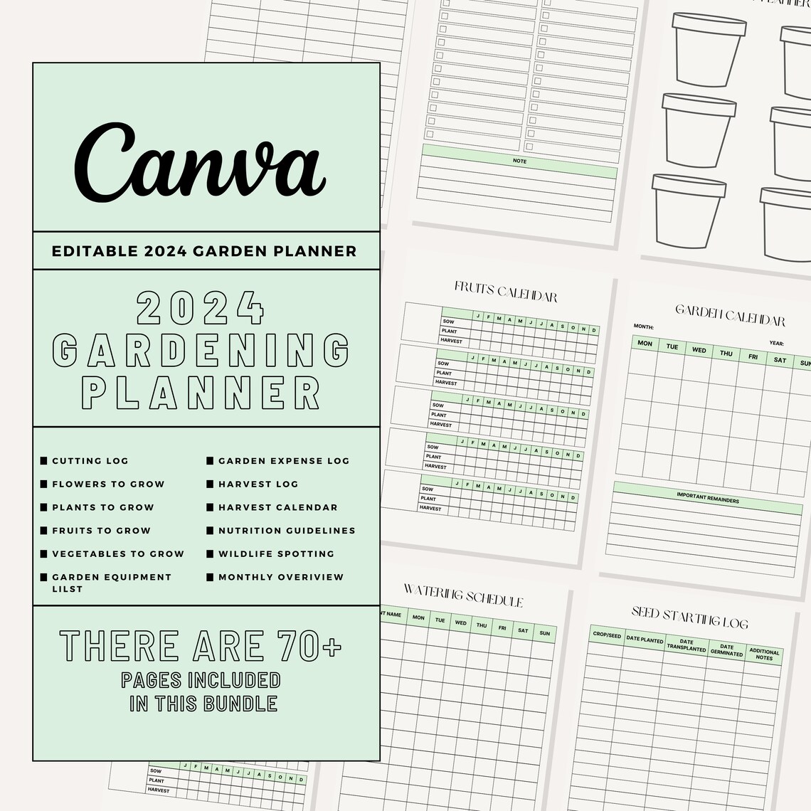 Digital Garden Planner Planting Guide Garden Organizer Seasonal ...