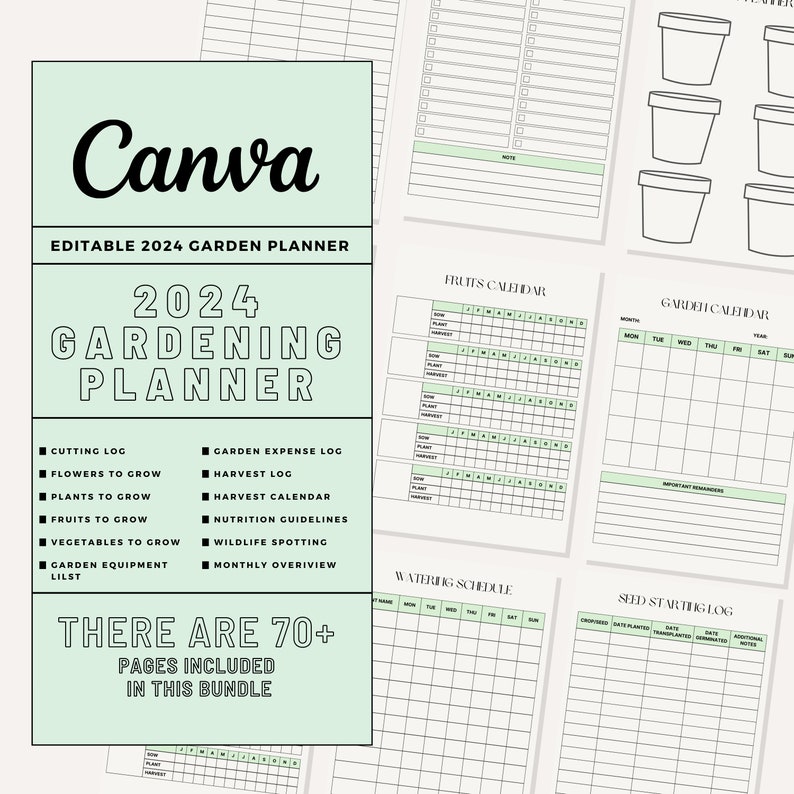 Digital Garden Planner Planting Guide Garden Organizer Seasonal ...