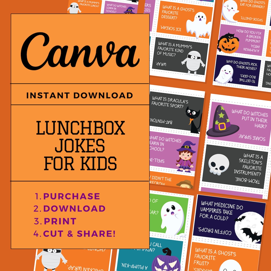 HALLOWEEN LUNCHBOX NOTES, Lunchbox Jokes for Kids, Lunchbox Notes ...