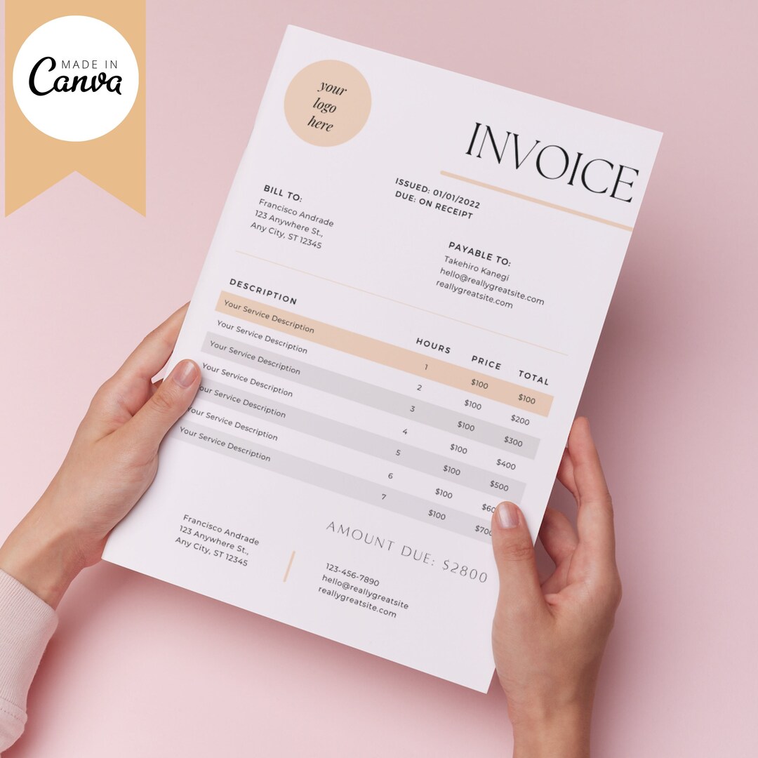 Small Business Invoice Template. Invoice Template Pdf/google Docs/word ...