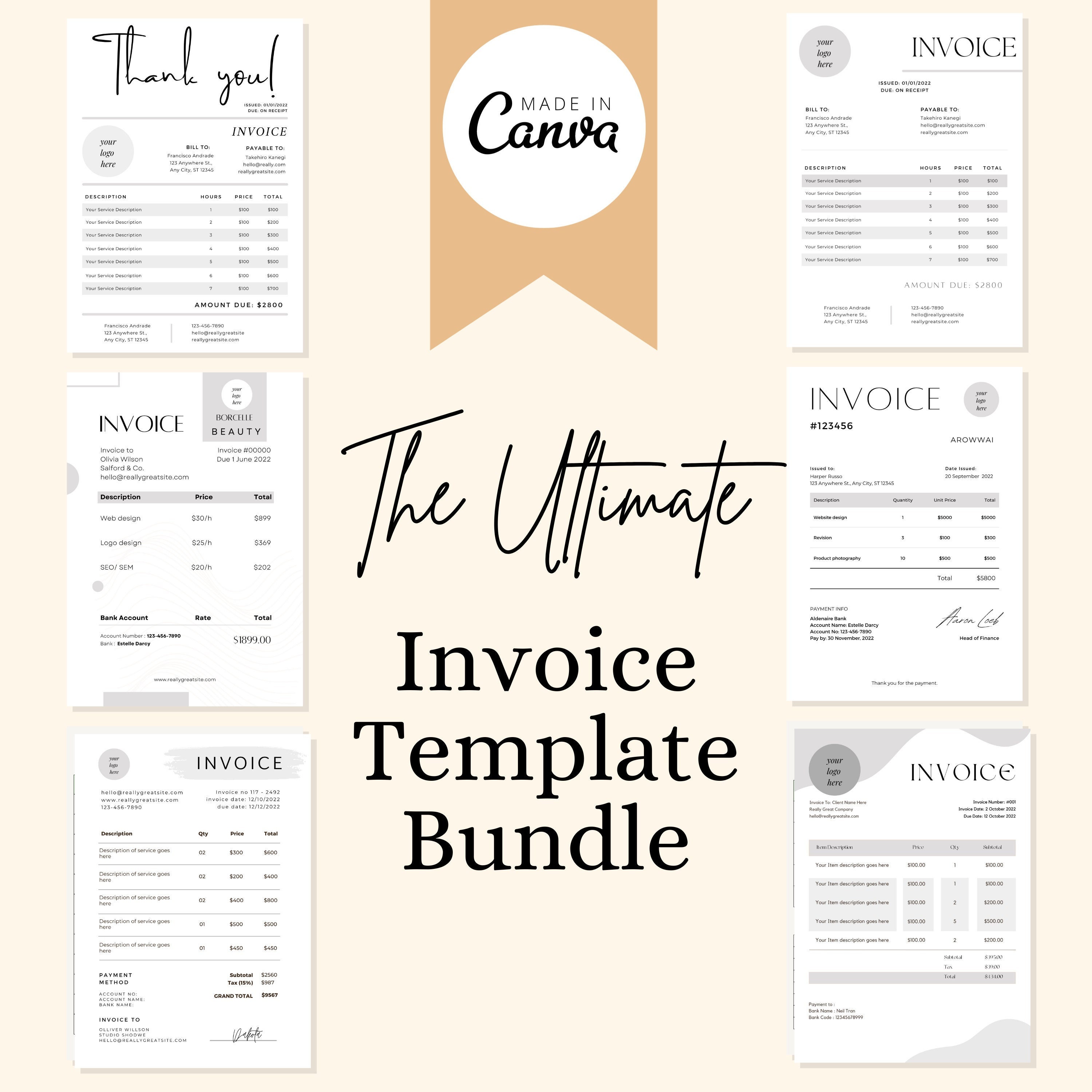Small Business Invoice Template. Invoice Template Pdf/google Docs/word ...