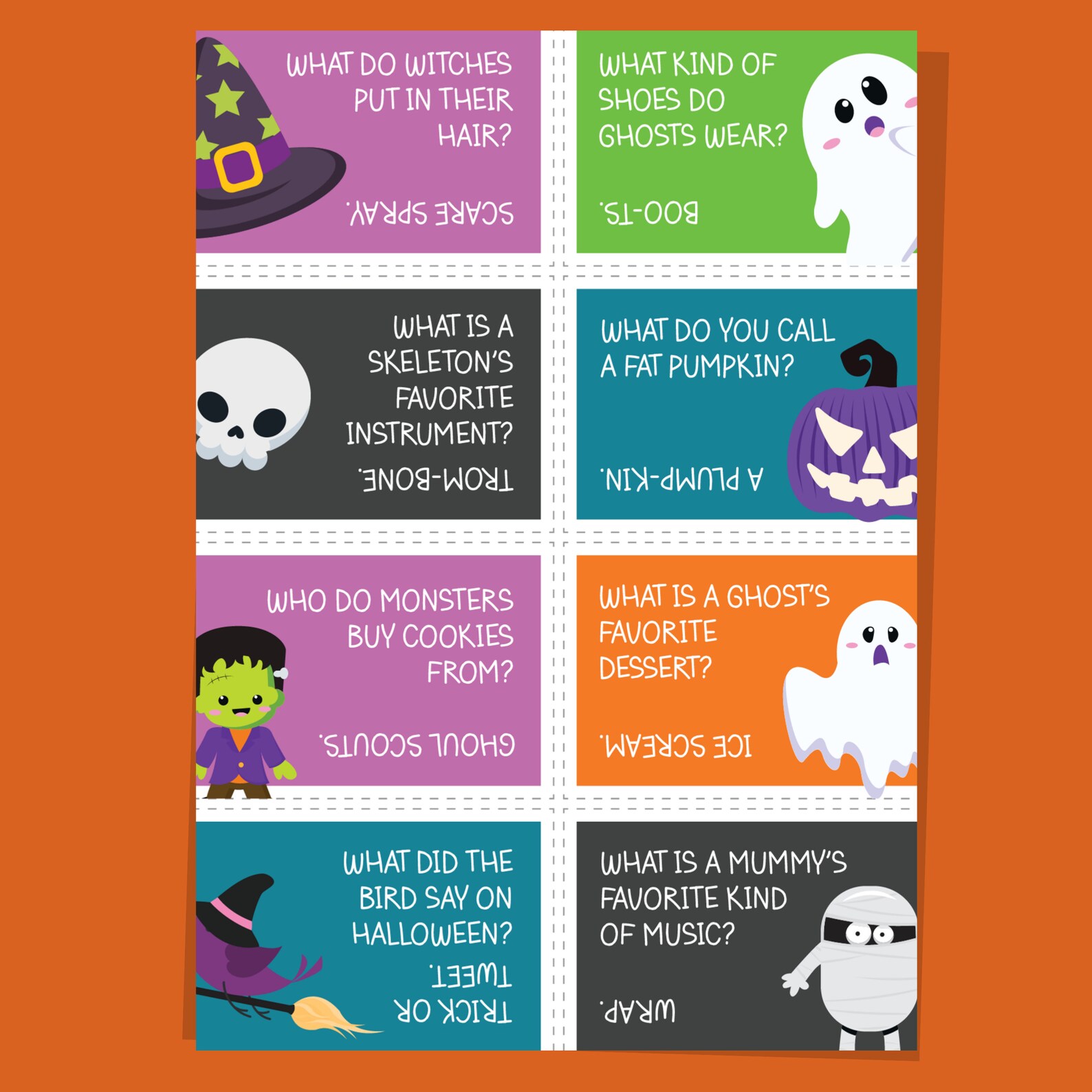 HALLOWEEN LUNCHBOX NOTES, Lunchbox Jokes for Kids, Lunchbox Notes ...