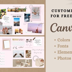 Vision Board Template , Vision Board, Goal Setting, Manifestation ...