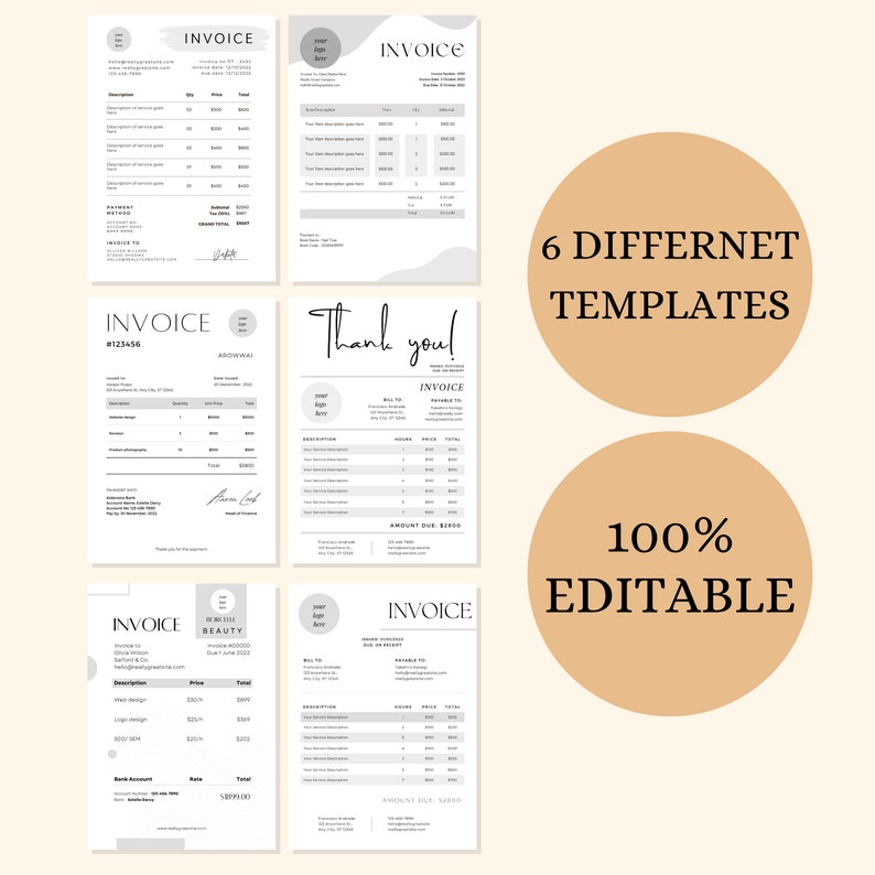 Small Business Invoice Template. Invoice Template Pdf/google Docs/word ...