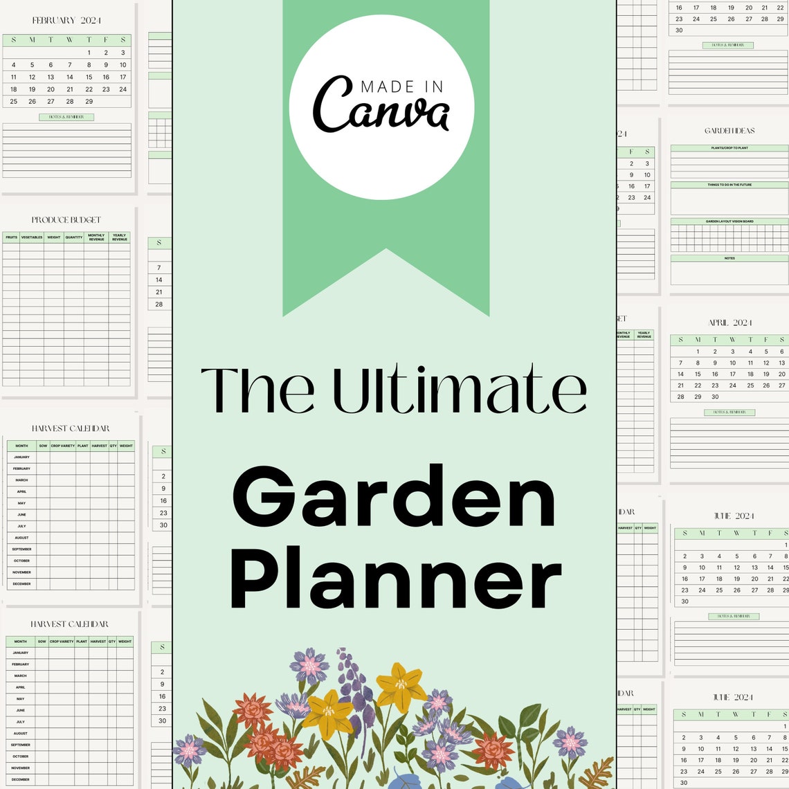 Digital Garden Planner Planting Guide Garden Organizer Seasonal ...