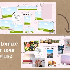 Vision Board Template , Vision Board, Goal Setting, Manifestation ...