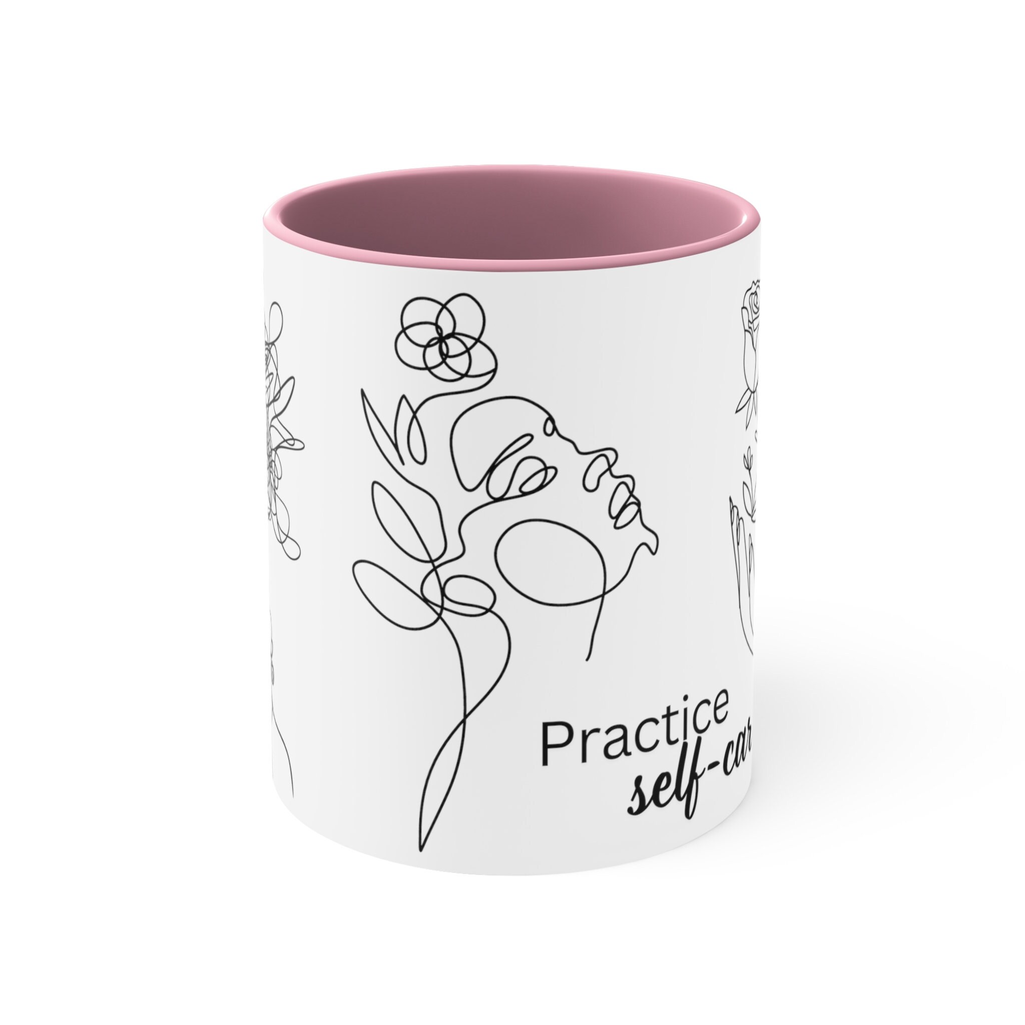 Self-care Colorful Mug, Trendy Coffee Cup, New Year New Me Coffee Cup ...