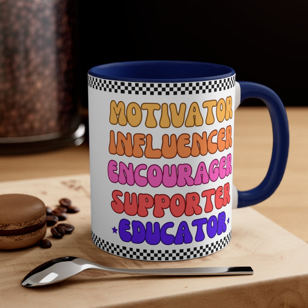 Teacher Appreciation Mug, Trendy Coffee Cup, Colorful Teacher Mug, Tik ...