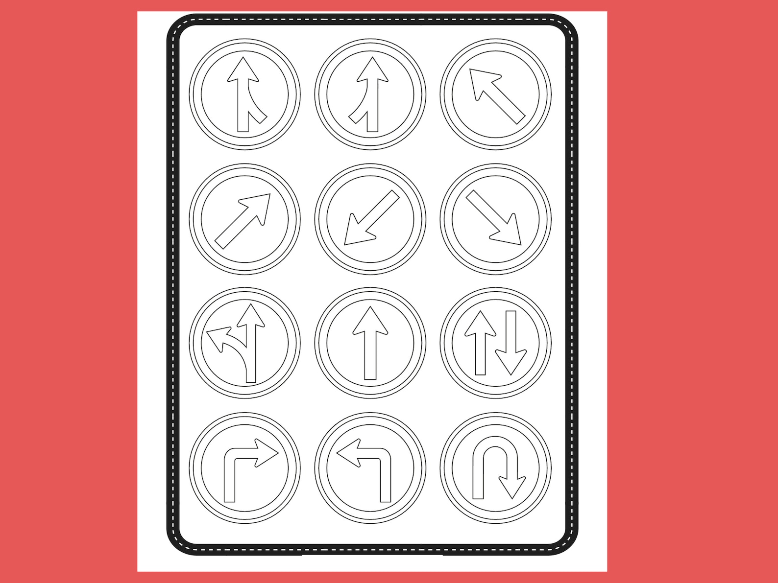 Printable Traffic Signs Coloring Pages for Kids Instant Digital ...