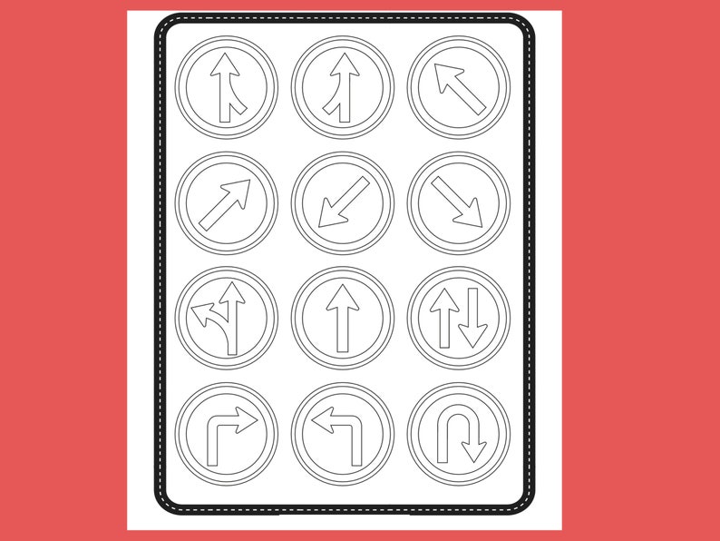 Printable Traffic Signs Coloring Pages for Kids Instant Digital ...