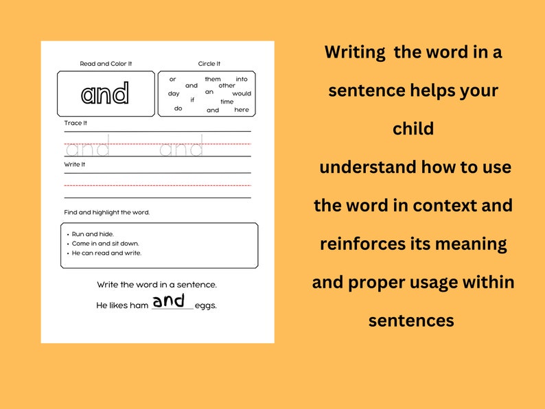 Sight Words Bundle Printable, Sight Word Workbook, Sight Words Practice ...