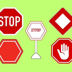 Printable Traffic Signs Coloring Pages for Kids Instant Digital ...