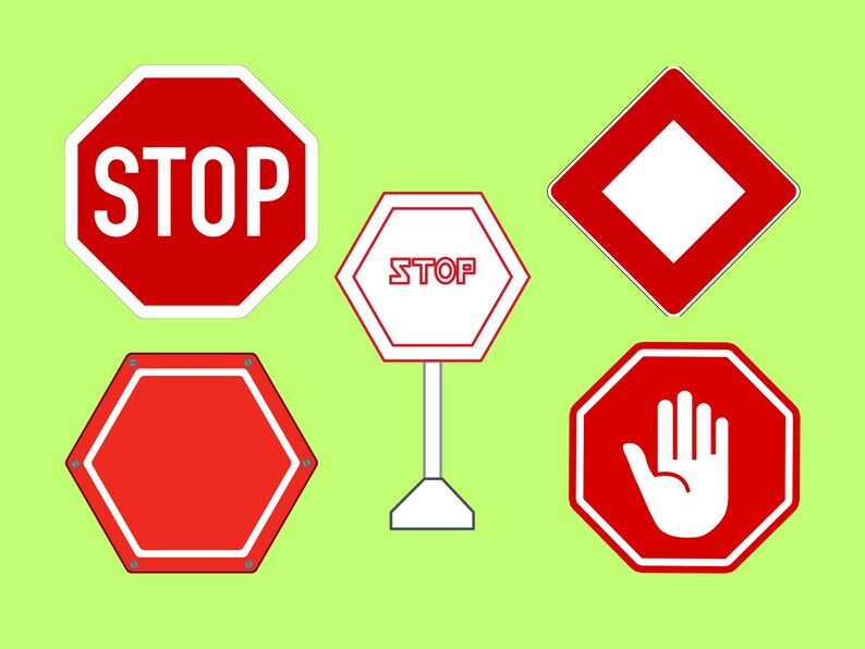 Printable Traffic Signs Coloring Pages for Kids Instant Digital ...