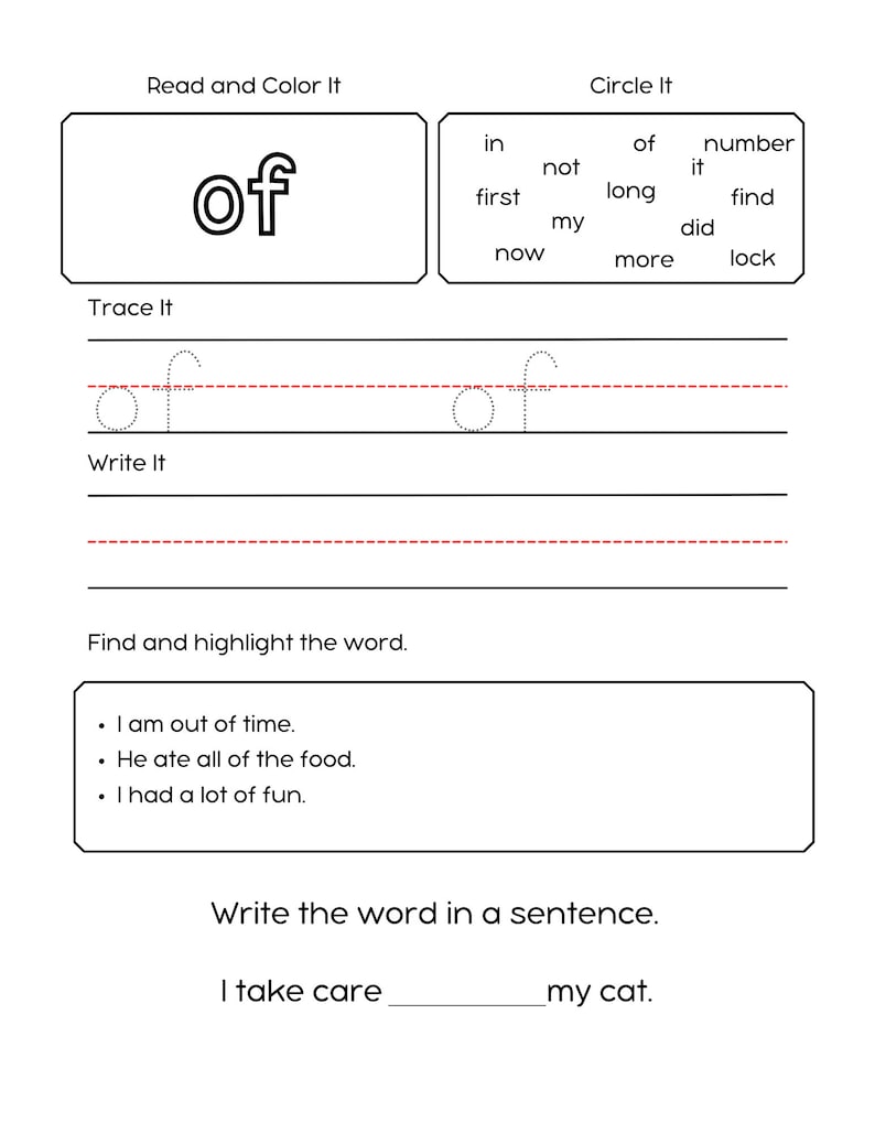 Sight Words Bundle Printable, Sight Word Workbook, Sight Words Practice ...