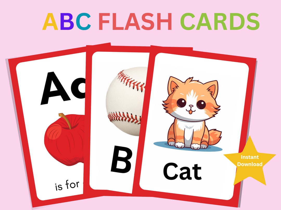 Cartes ABC, Cartes éducatives, Cartes de A à Z, Apprendre l'ABC, Cartes ...