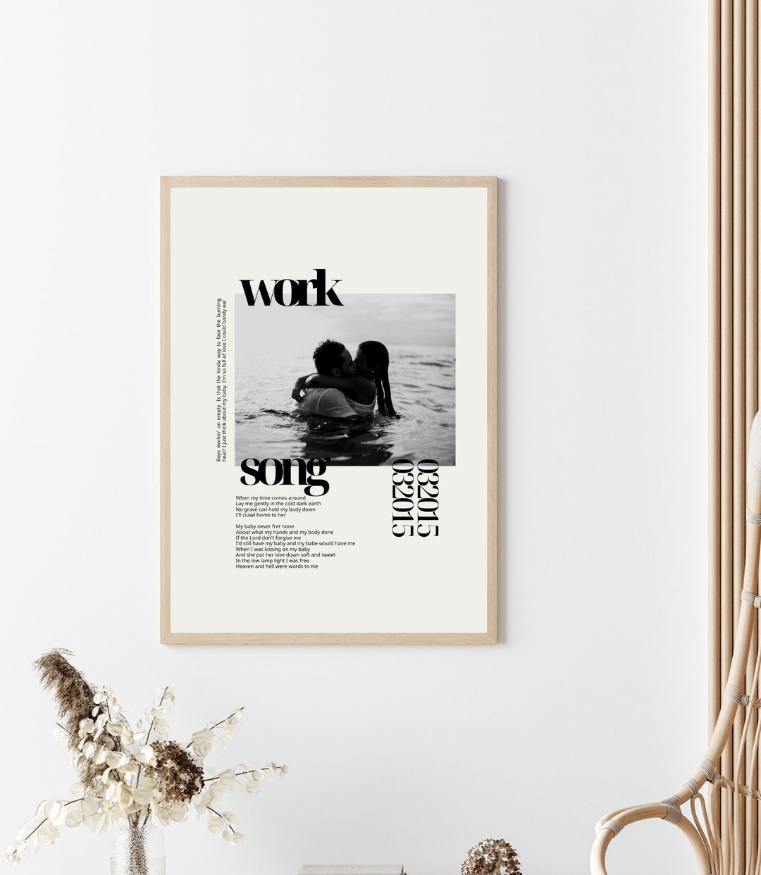 Work Song : DIGITAL PRINT Lyric Art - Etsy