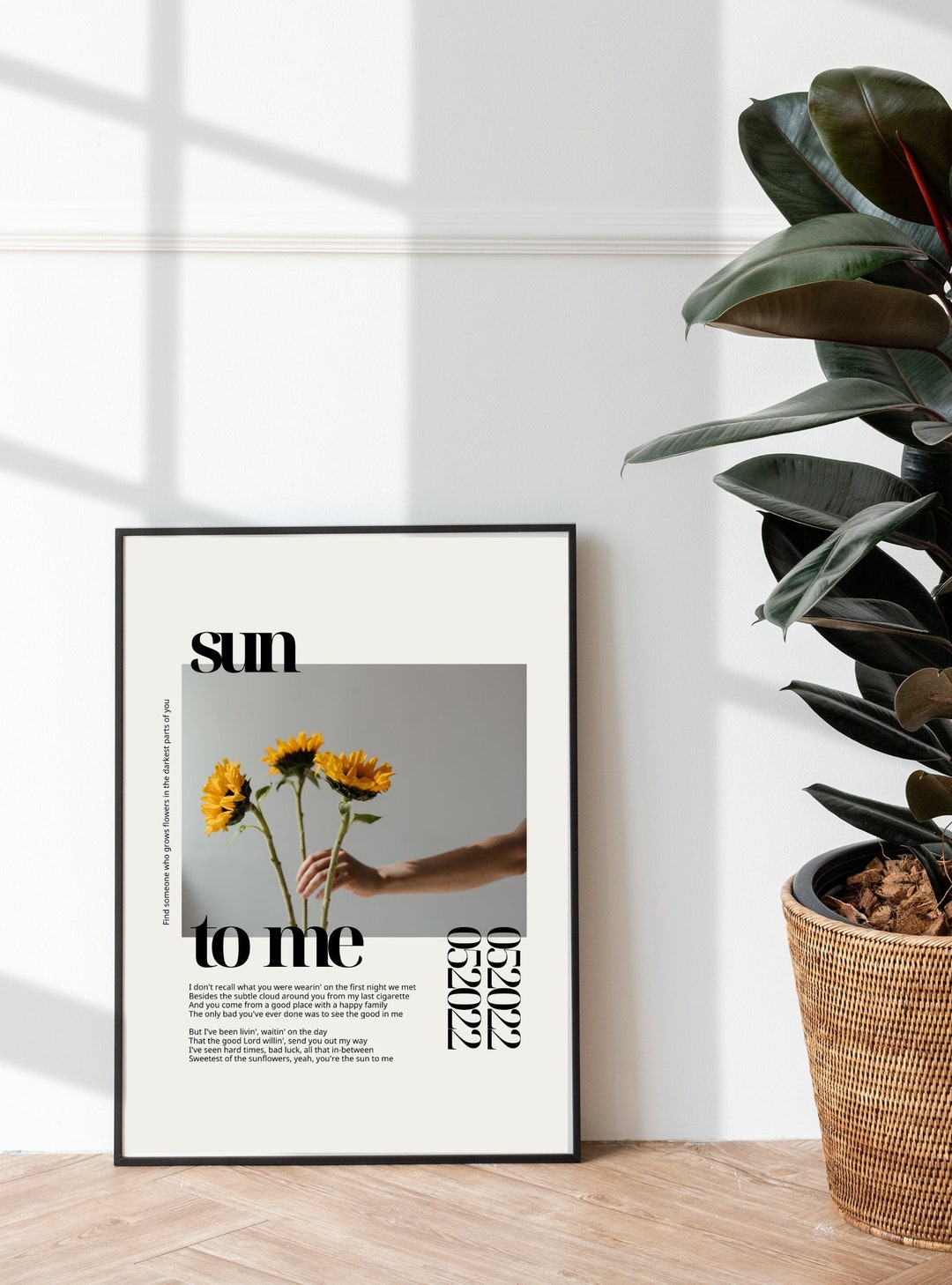 Sun to Me: DIGITAL PRINT Poster Lyric Art - Etsy