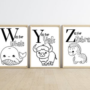 ABC Baby Shower Coloring Book Animal Alphabet Coloring Pages Baby ...