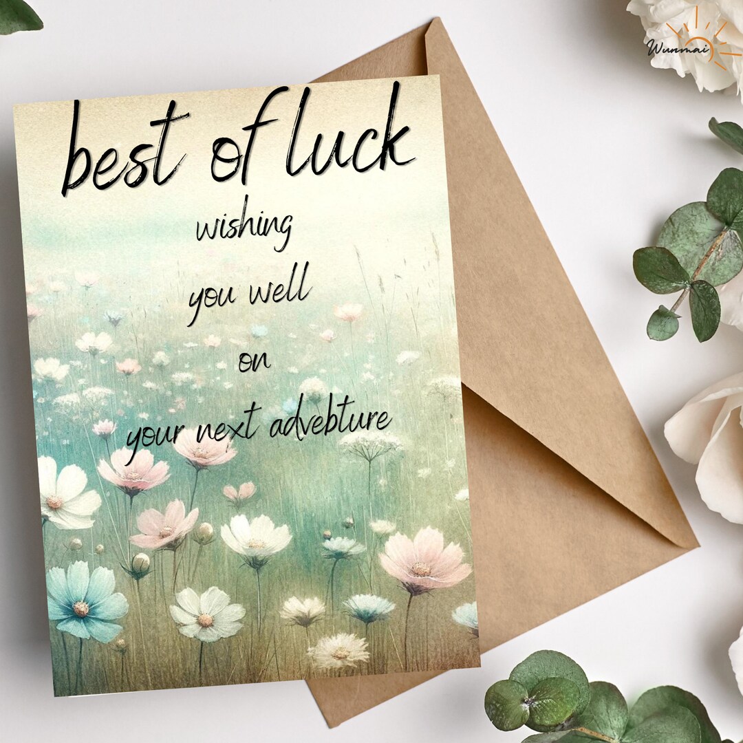 Good Luck Printable Card Digital Download Good Luck Digitally ...