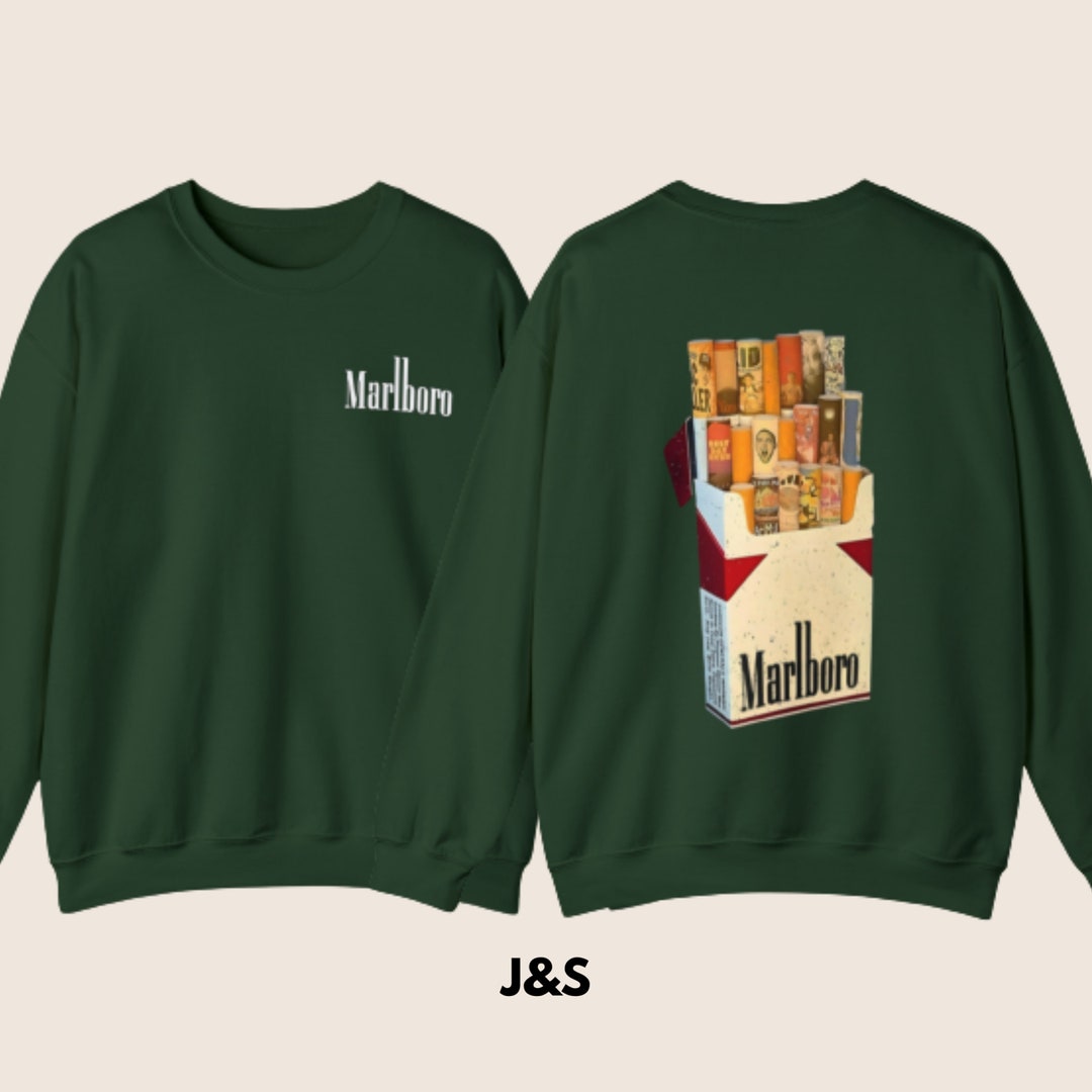 Marlboro Pack of Cigarettes Crewneck Sweatshirt 8 Colors - Etsy
