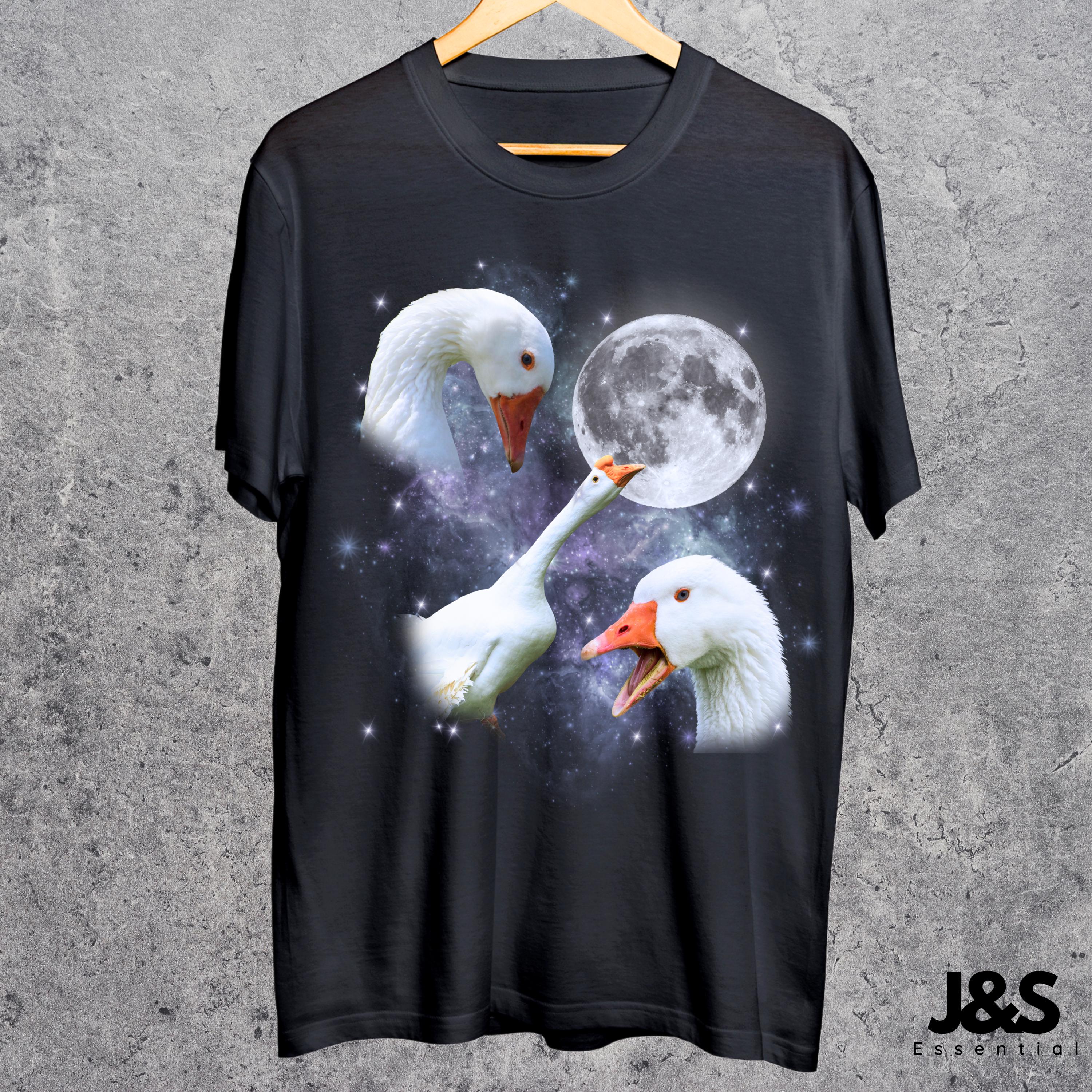 Vintage Goose 90s Graphic Shirt, Goose Lovers Retro Moon Tee, 2000s ...