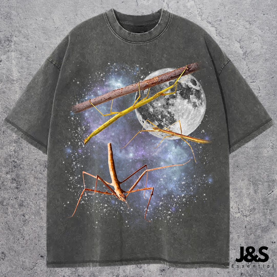 Three Stick Insect Retro Graphic Tshirt, Vintage Bug Moon Shirt ...