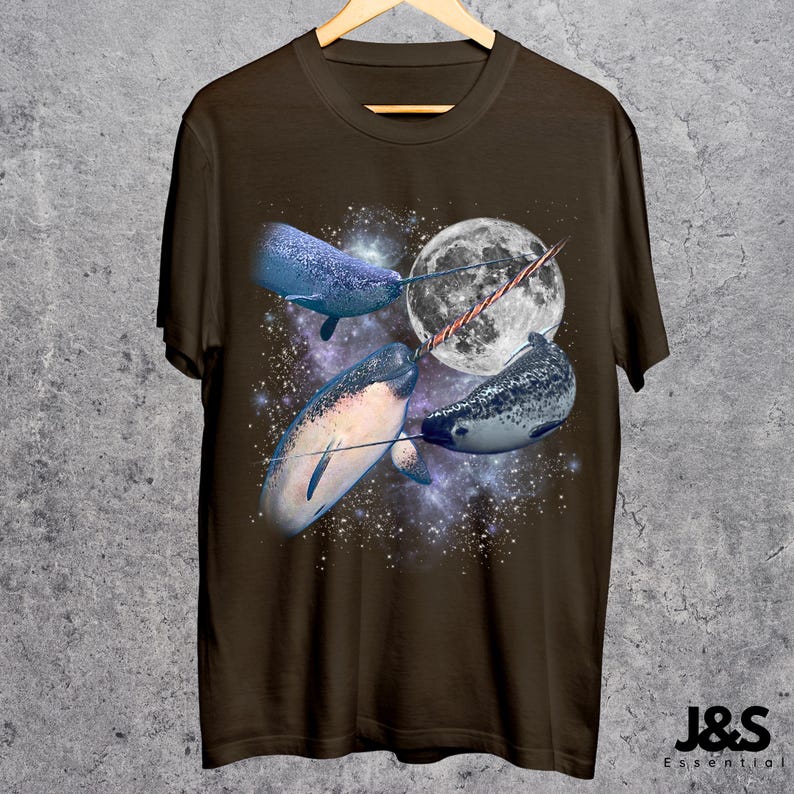 Narwhal T Shirt, Narwhal Graphic Tee, Space Narwhal Shirt, Galaxy Ocean ...