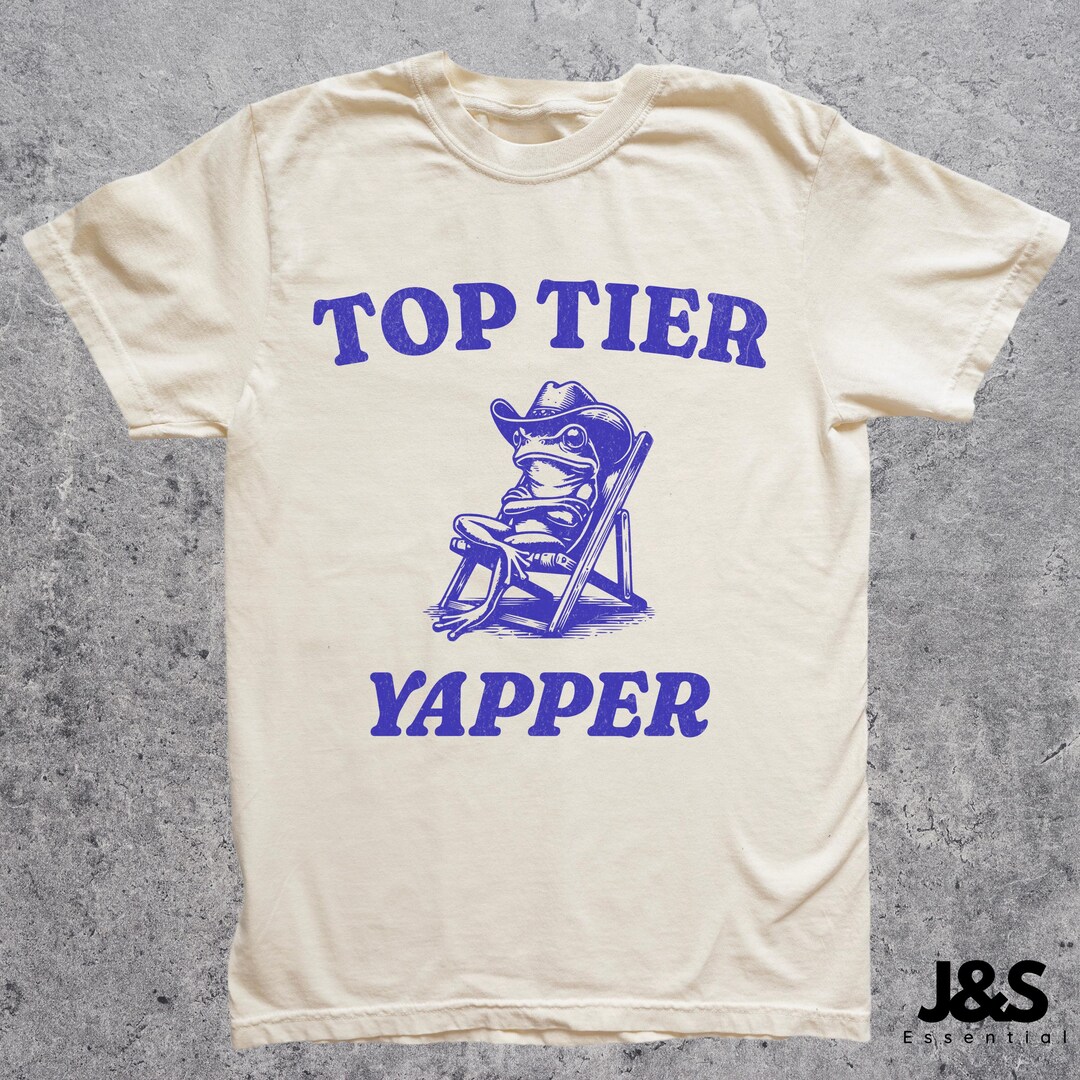 Top Tier Yapper Shirt, Meme T Shirt, Retro Cartoon T Shirt, Yapping ...