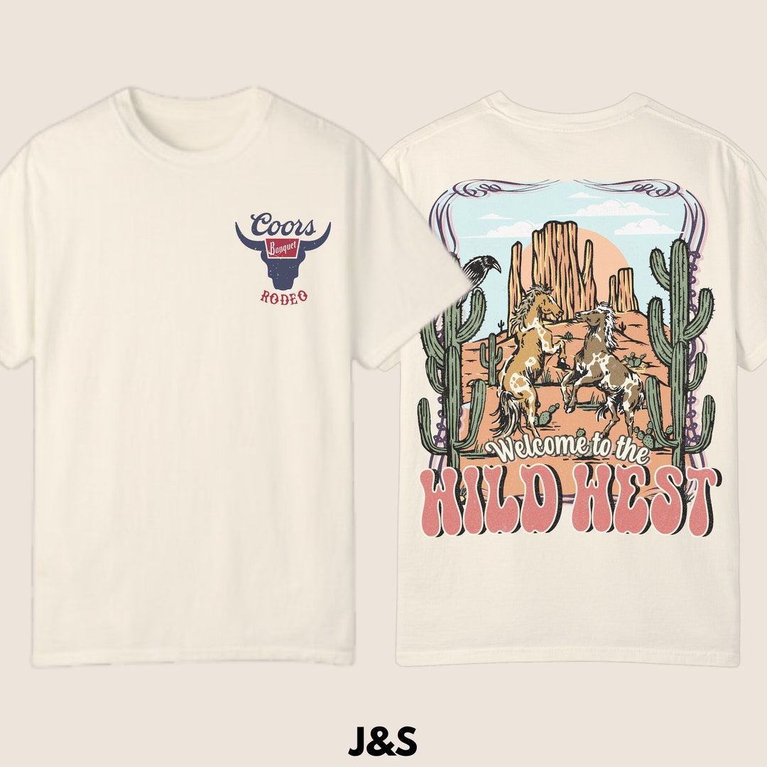 Comfort Colors, Coors Rodeo Vintage Graphic T-shirt, Retro Cowboy Shirt ...