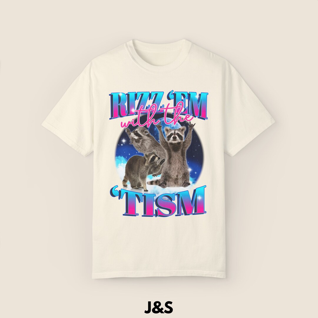Comfort Colors,rizz Em With the Tism Vintage Graphic Tshirt,retro ...