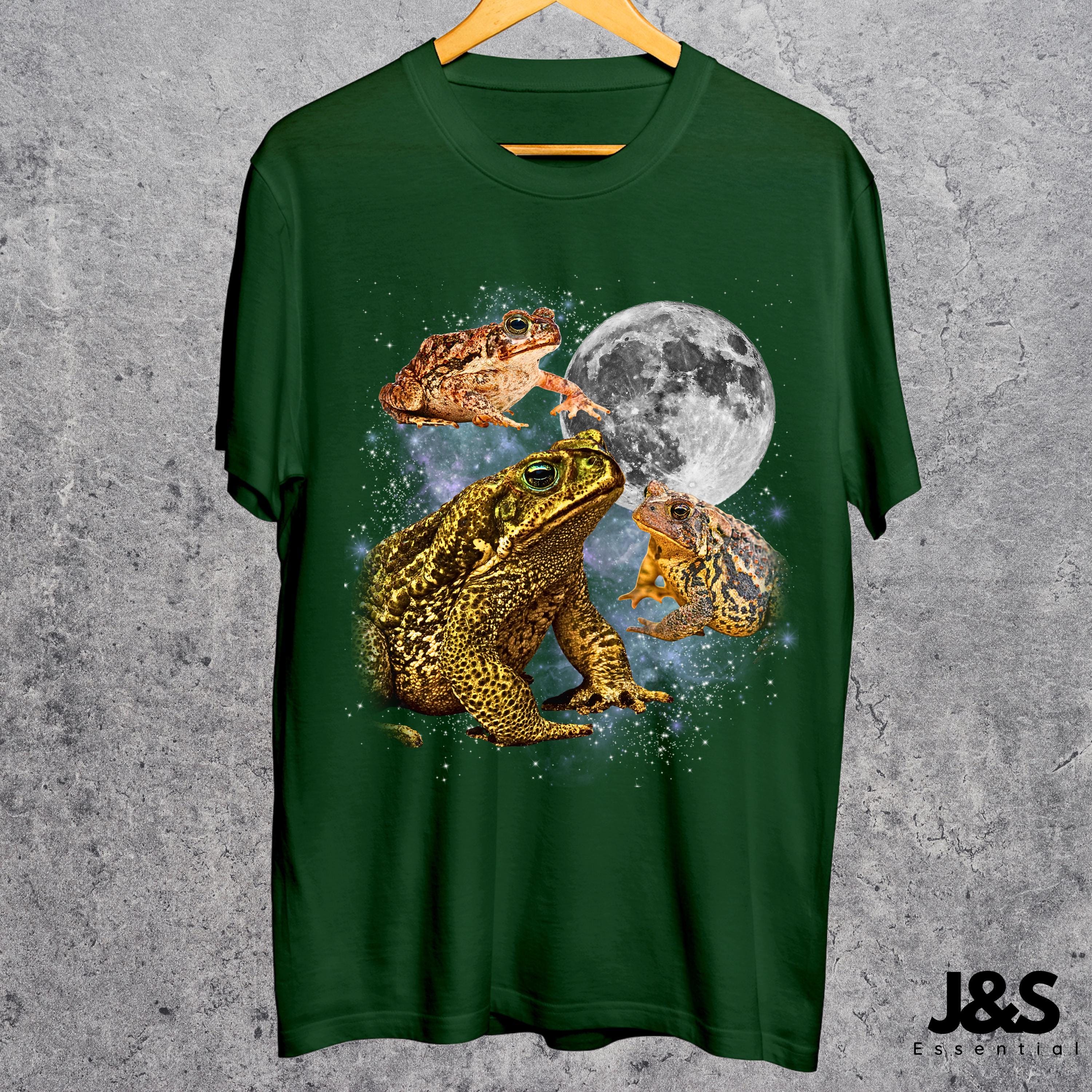 Three Cane Toad Retro Moon Tshirt, Funny Frog Graphic Tee, Amphibian ...