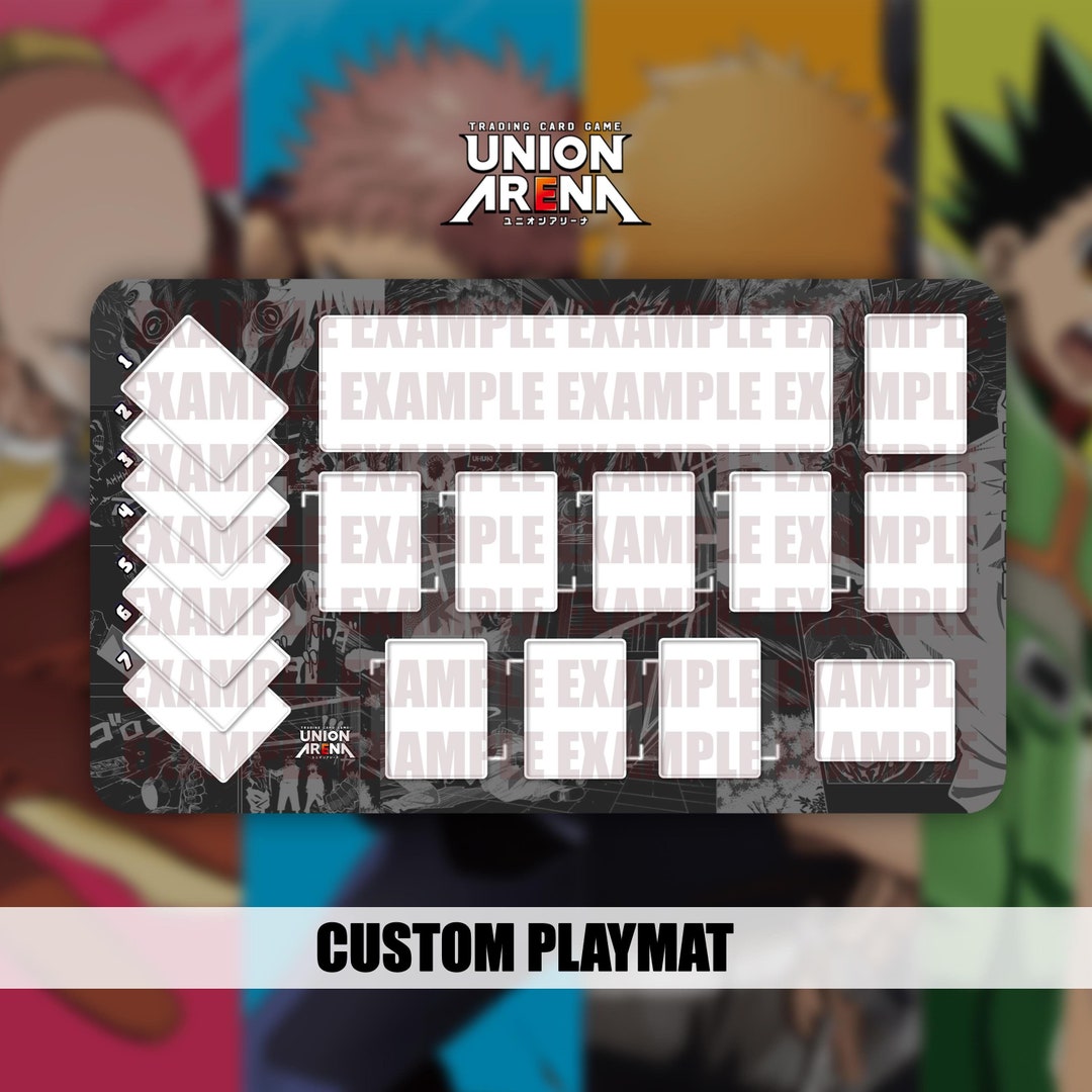 Playmat TCG Union Arena Custom (with or Without Zones) Stitched Edges ...