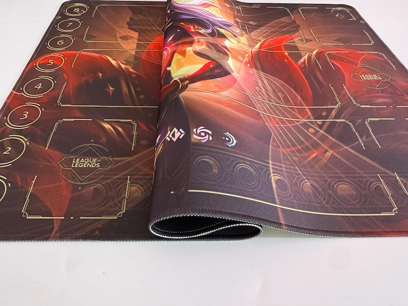 Playmat Lol Riftbound TCG – Order Rune (with or Without Zones) Stitched Edges, 24 X 14, (600 X ...