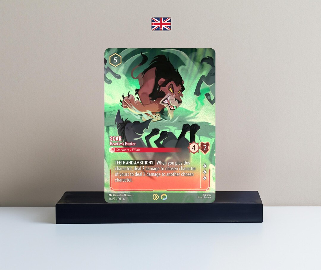 Lorcana Proxy Card | Scar - Heartless Hunter - Etsy
