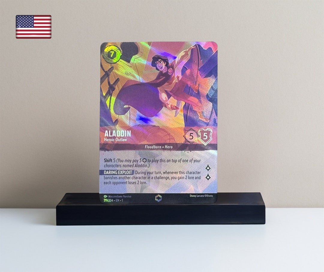 Lorcana Proxy Card Aladdin Heroic Outlaw - Etsy