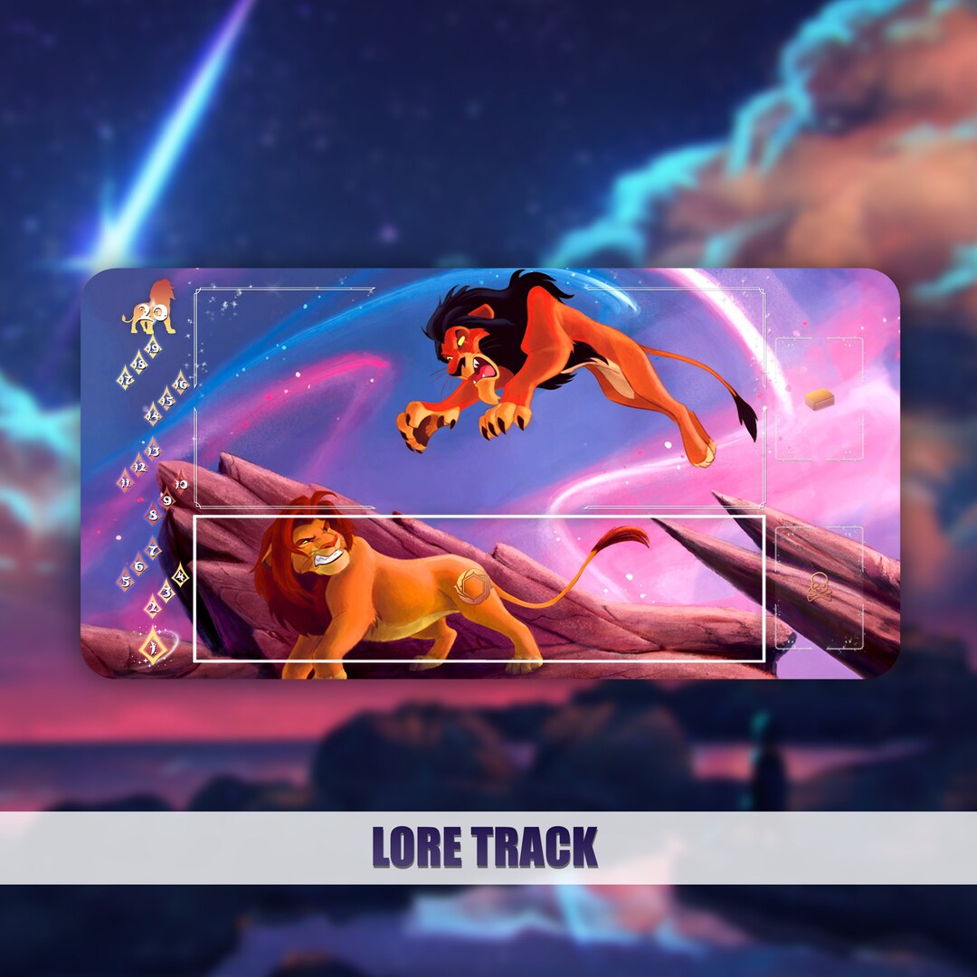 Playmat TCG Lorcana - Scar & Mufasa - Chapter V - Etsy