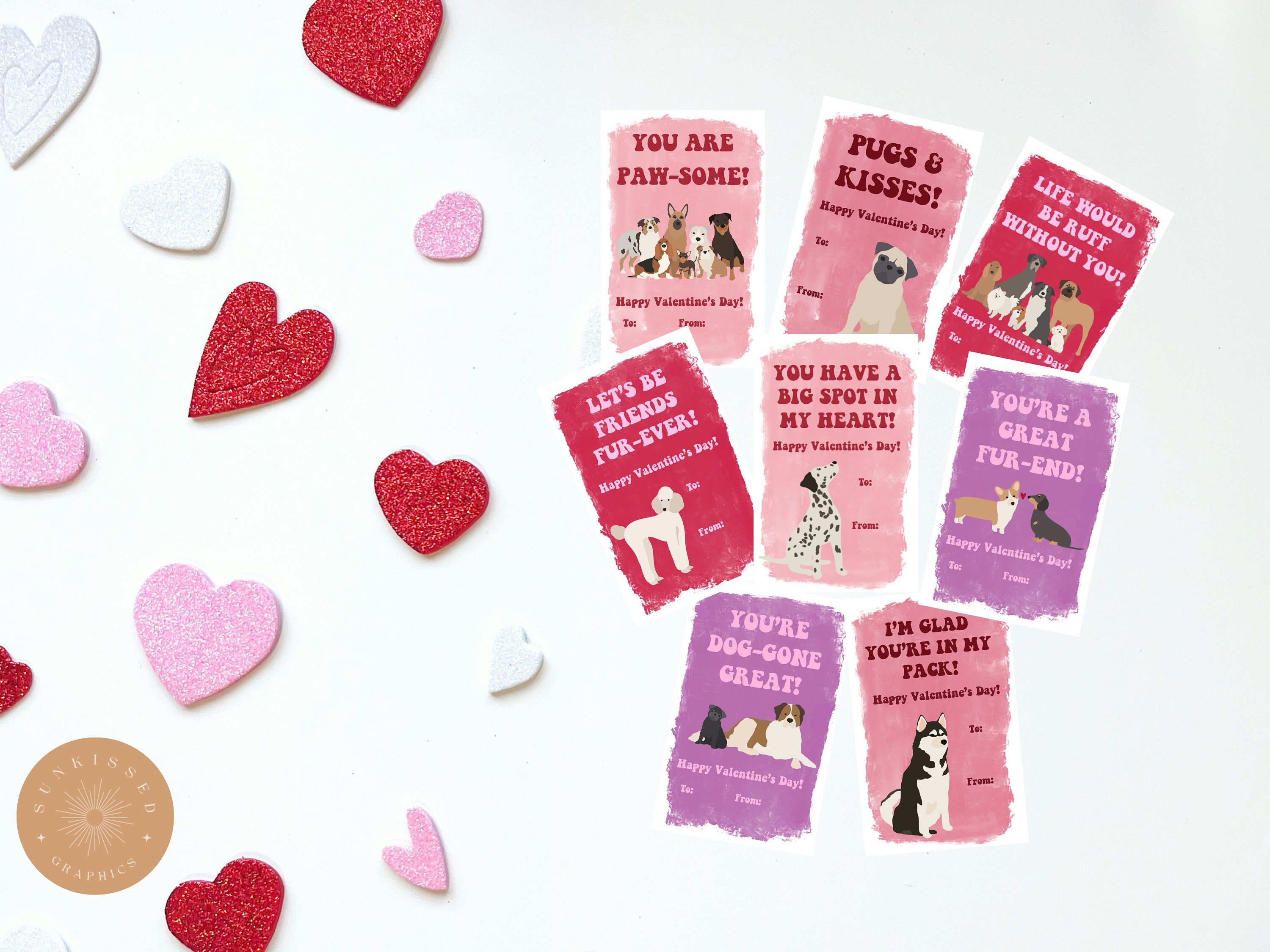 Dog Valentines Day Cards, Printable Valentines Card for Kids, You Are ...