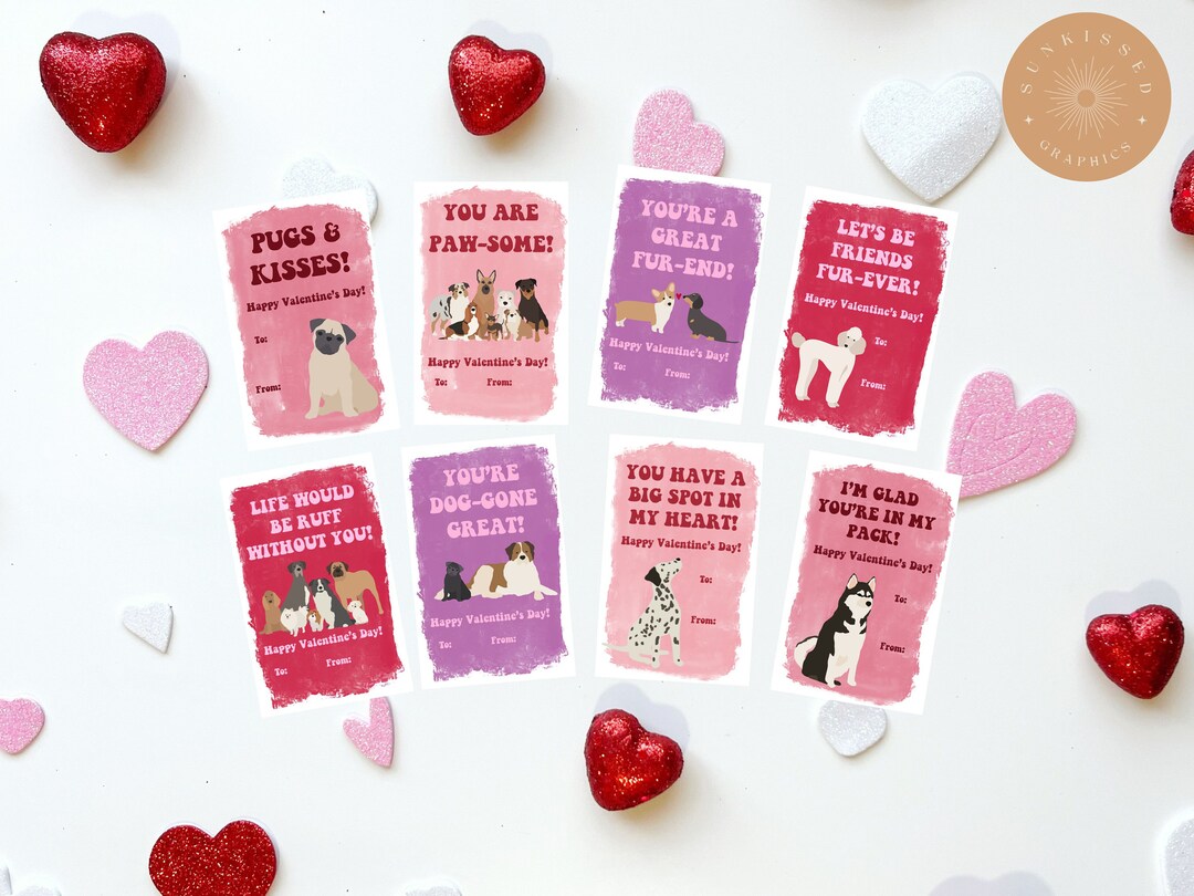 Dog Valentines Day Cards, Printable Valentines Card for Kids, You Are ...