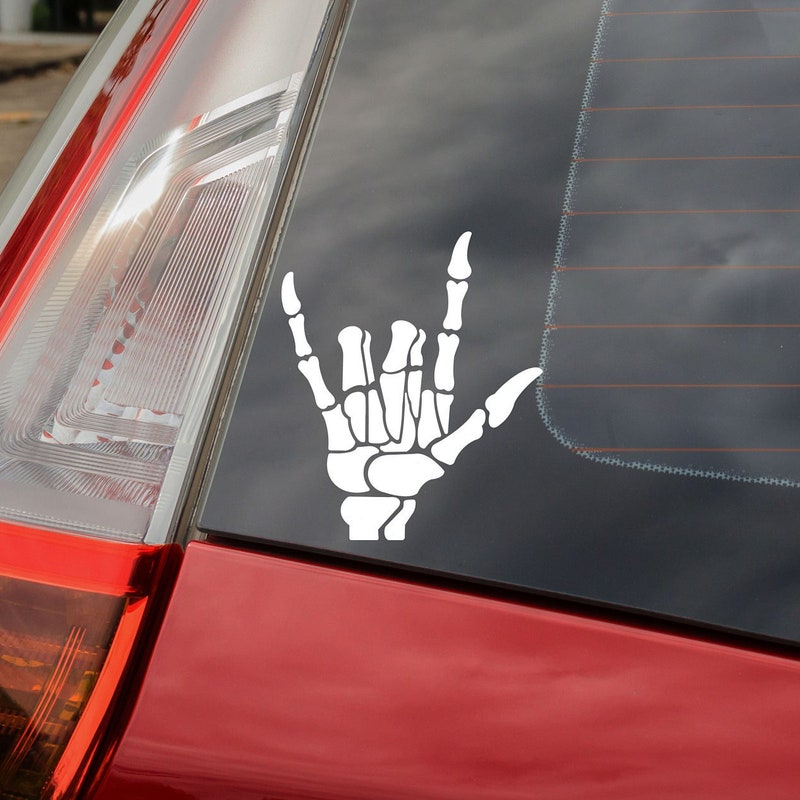 Skeleton Hand Decal - Etsy