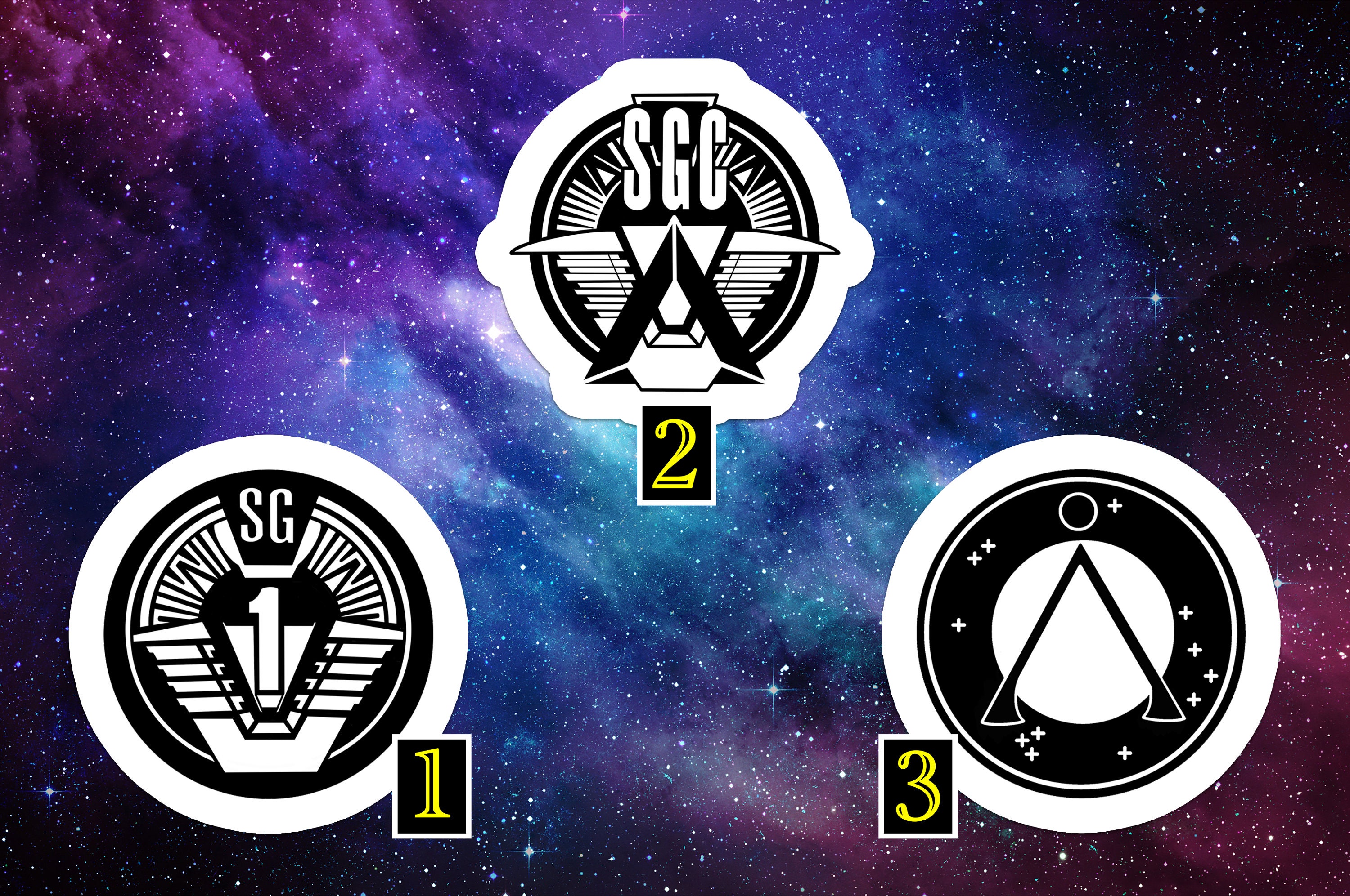 Stargate SG1 Uniform Patch Vinyl Decal Bundle Pack of 3, High Quality ...