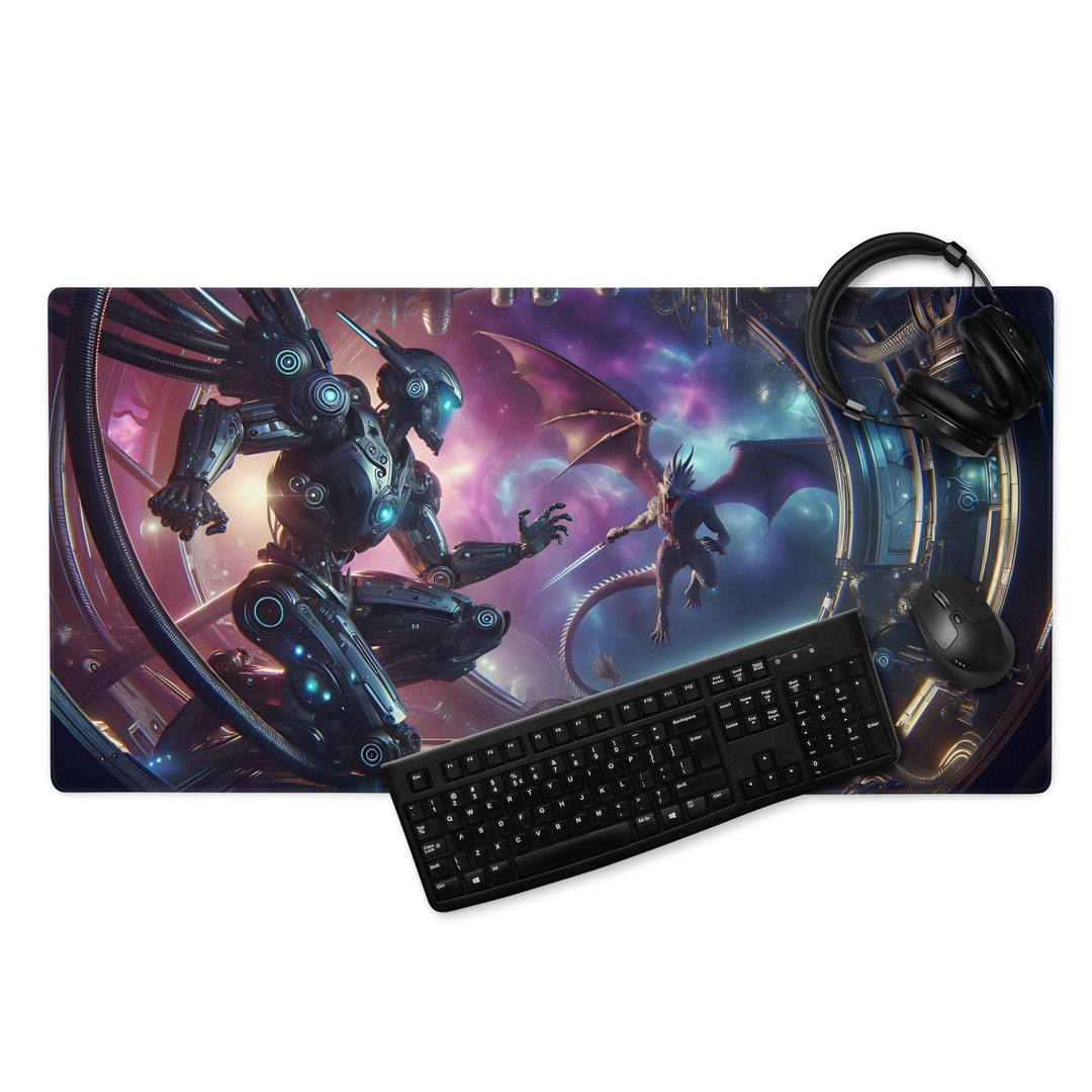 Cyborg Space Battle Gaming Mouse Pad Mat Science Fiction Robot Scifi - Etsy