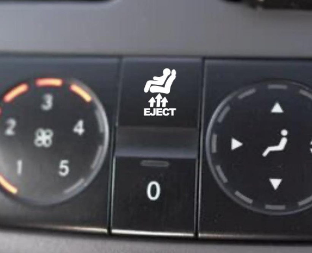 Eject Button Sticker, Fake Button, Car Accessory, Blank Space, Vinyl ...