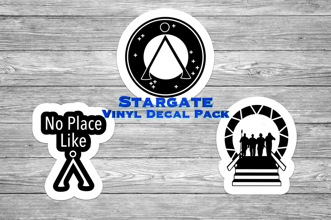 Stargate SG1 Vinyl Decal Sticker Bundle Pack of 3, High Quality Indoor ...