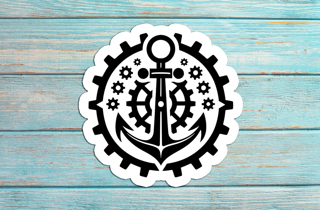 Steampunk Nautical Cogs With Anchor Vinyl Decal Sticker High Quality ...