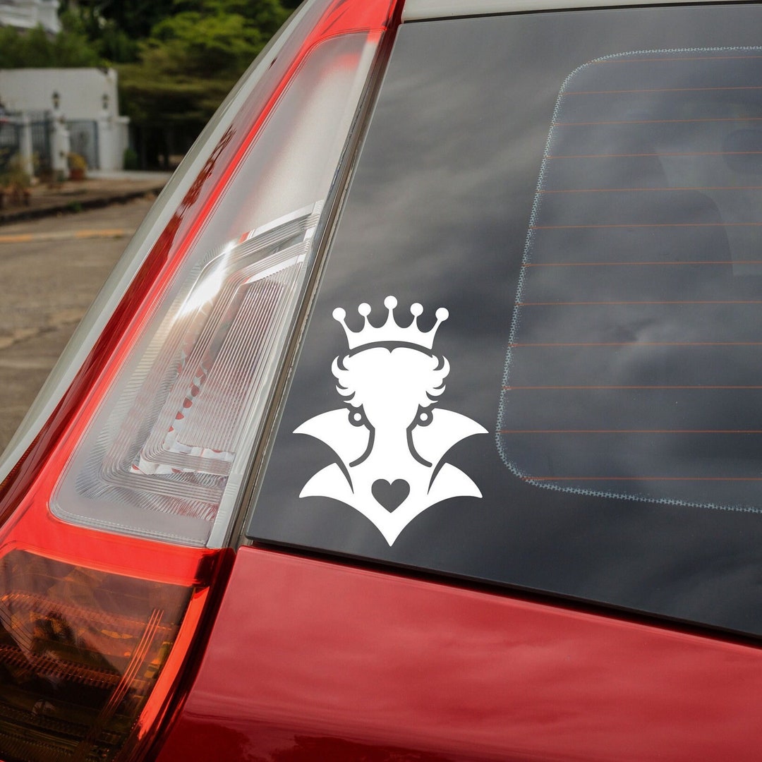 Queen of Hearts Sticker - Choose Your Favorite Color & Size! - Durable ...