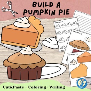 Pumpkin Pie Cut and Paste - Etsy