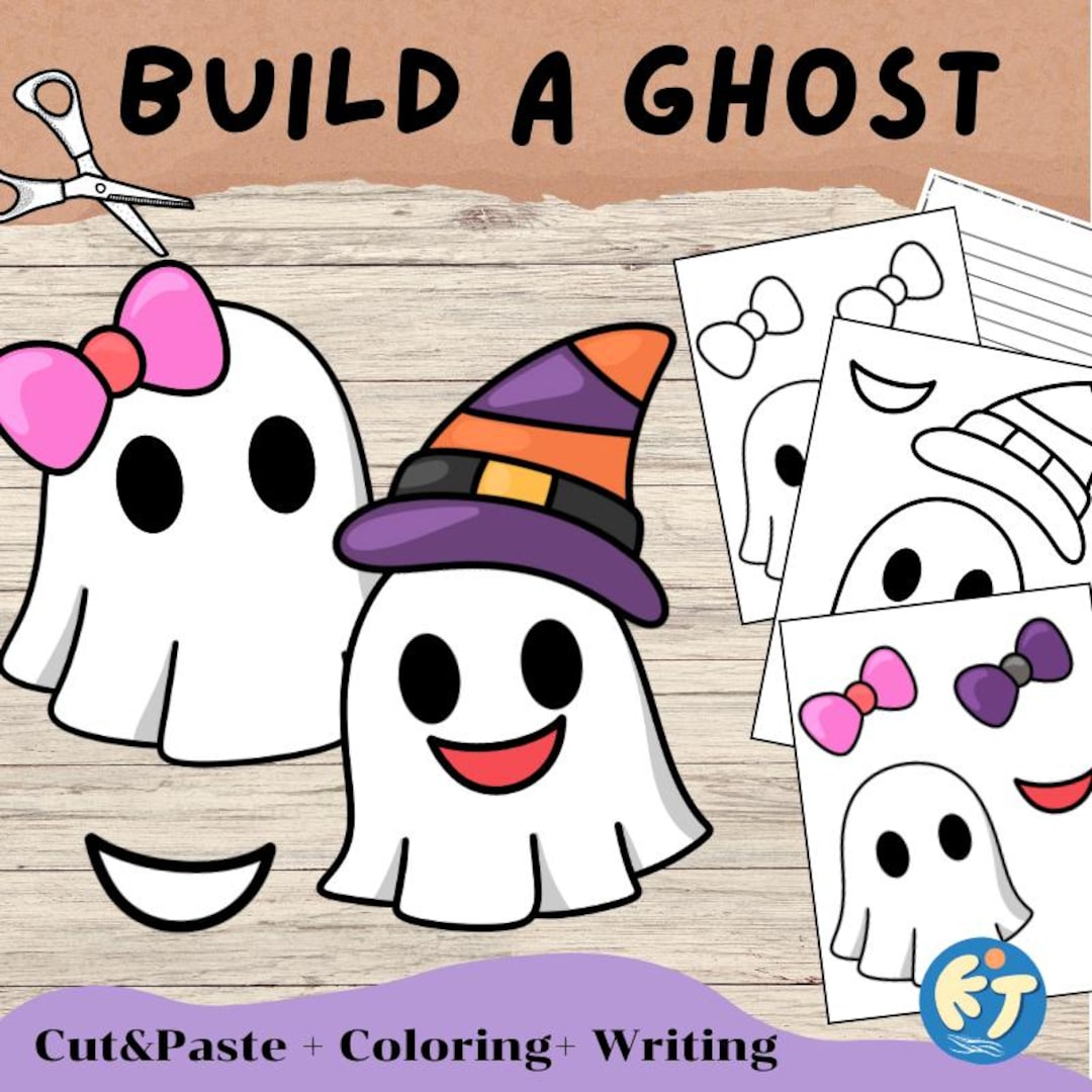 Build a Ghost Craft | Printable Halloween Craft | Spooky Ghost Craft - Etsy