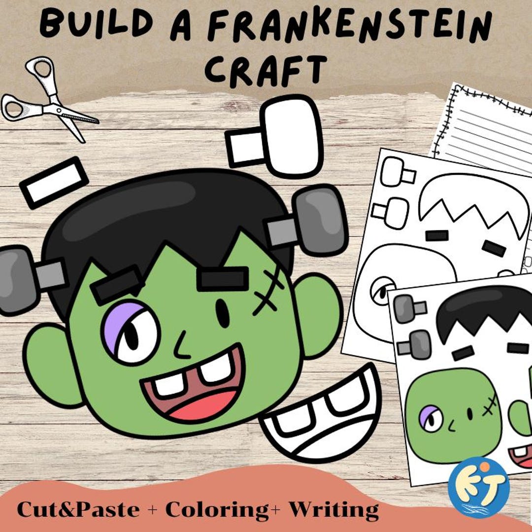 Build a Frankenstein Craft for Kids | Halloween Craft | Monster Cut and ...