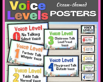 BOHO Voice Level Posters - Etsy